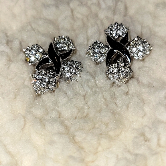 Swarovski | Jewelry | Swarovski Crystal Sliver Clip On Earrings | Poshmark